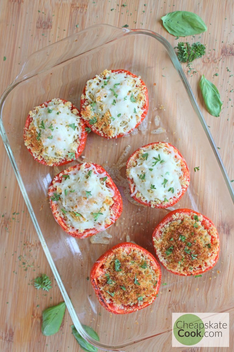 Easy Stuffed Tomatoes Recipe • Cheapskate Cook