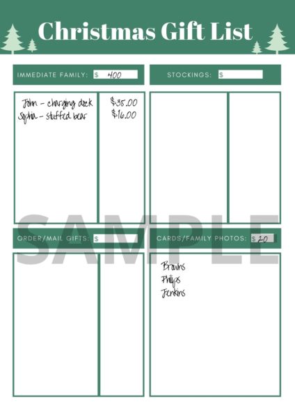 Gift Budget Free Printable • Cheapskate Cook