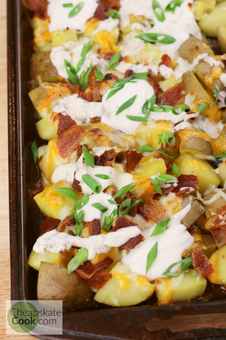 Potato Nachos (Potachos) • Cheapskate Cook